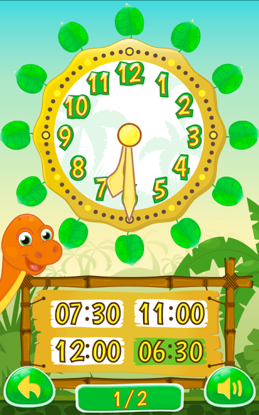 Dino Time: free learning clock and time for kids APK for Android - Download