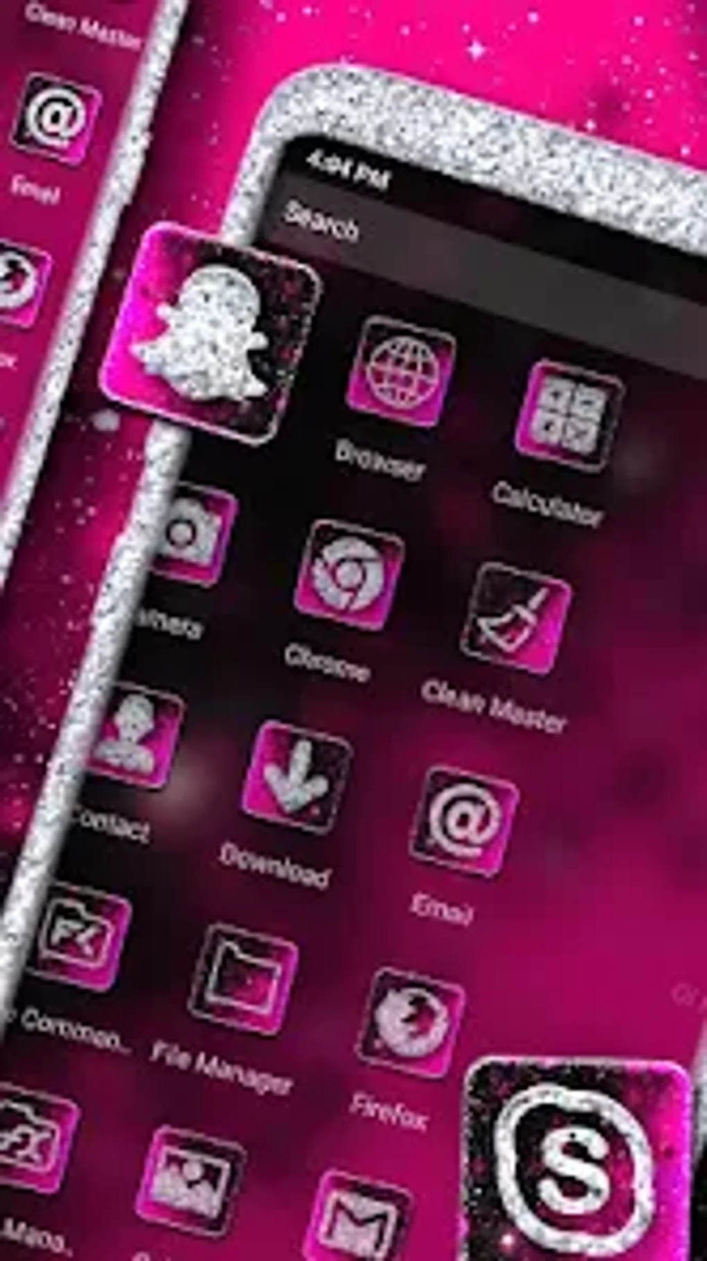 Black Pink Glitter Themes for Android - Download