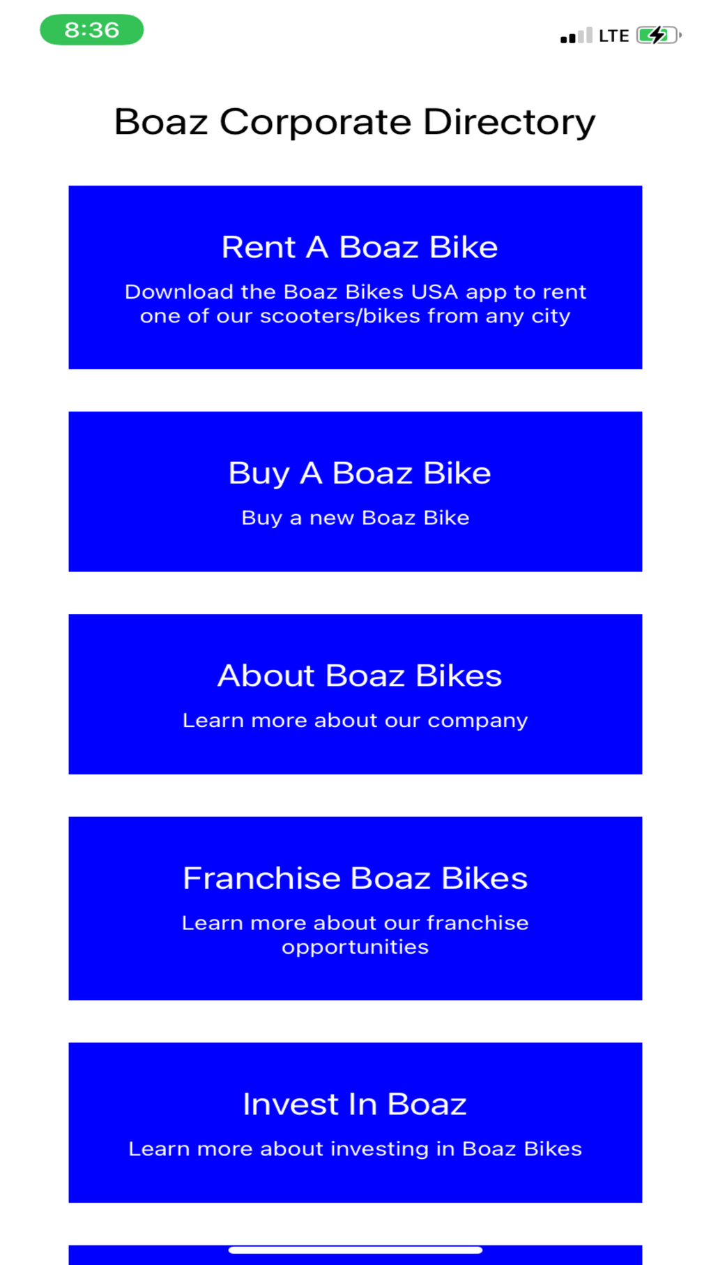 Boaz Bikes Corporate Directory for iPhone - Download