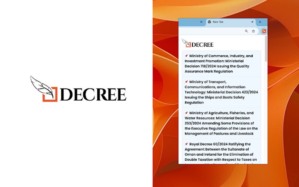 Decree Alerts Google Chrome 용 - 확장 프로그램 다운로드