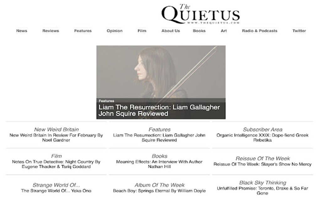 The Quietus style package สำหรับ Google Chrome - ส่วนขยาย ดาวน์โหลด