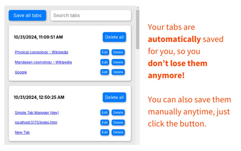 Simple Tab Manager for Google Chrome - Extension Download