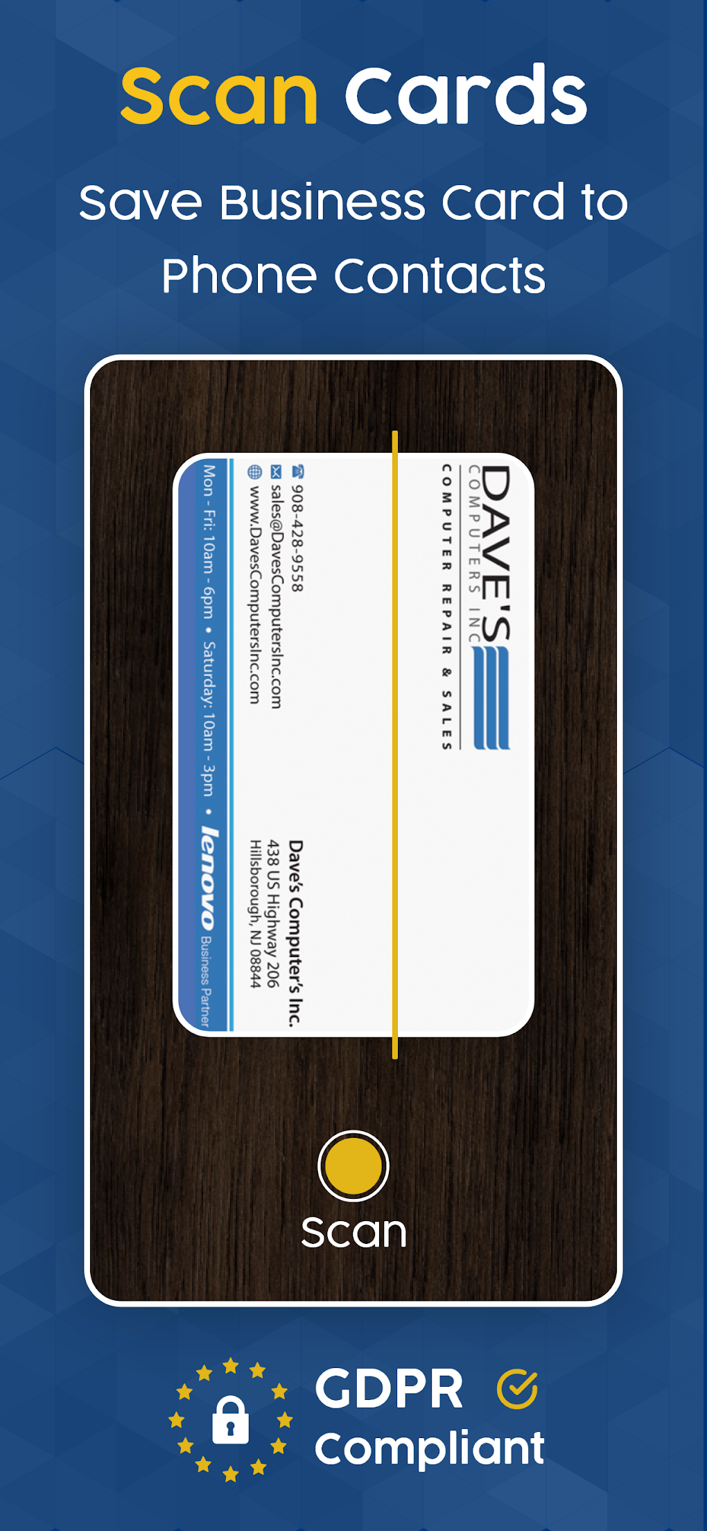 Business Card Scanner Reader para Android - Descargar