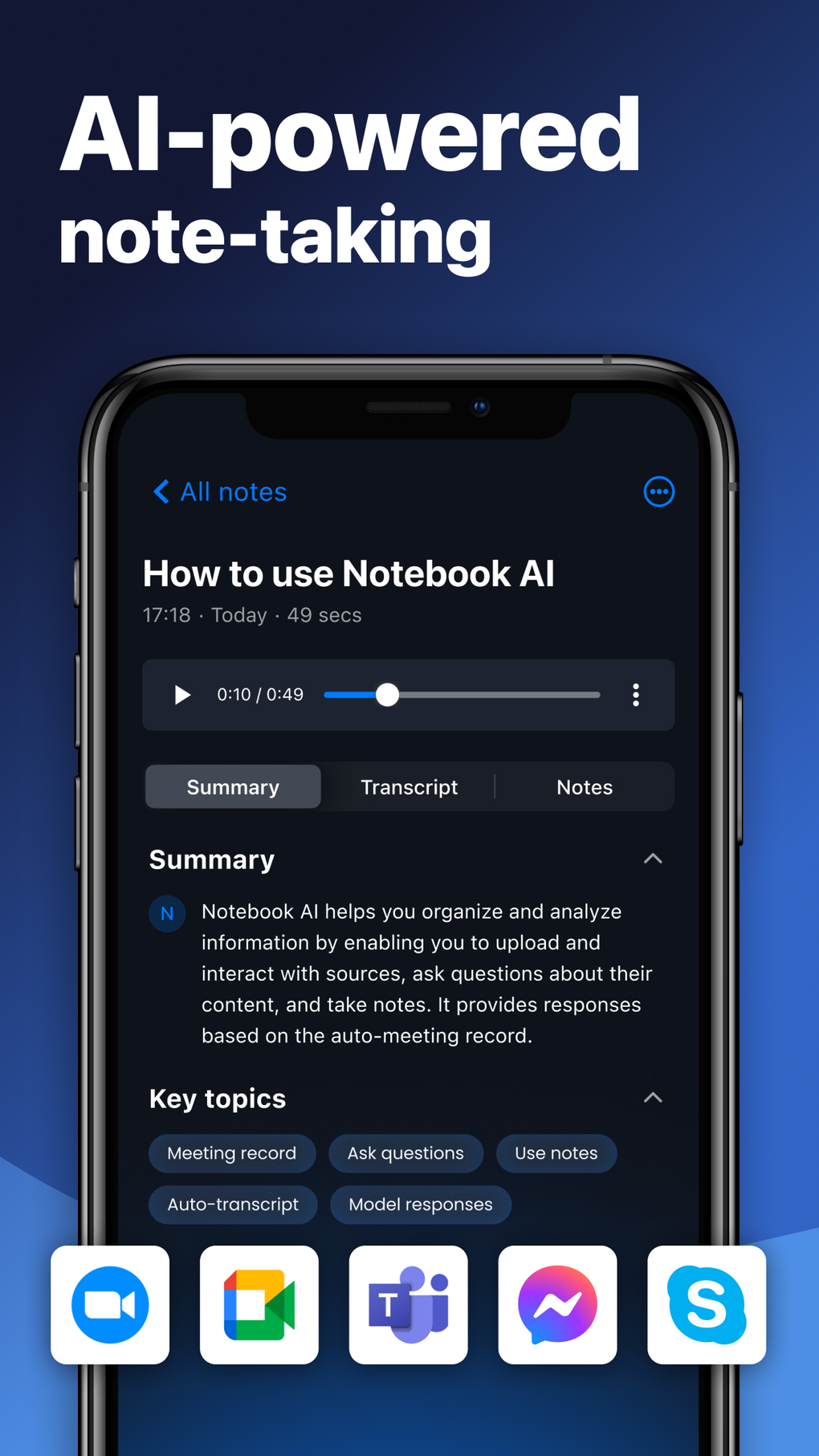 AI Voice Memos Audio Recorder for iPhone - Download