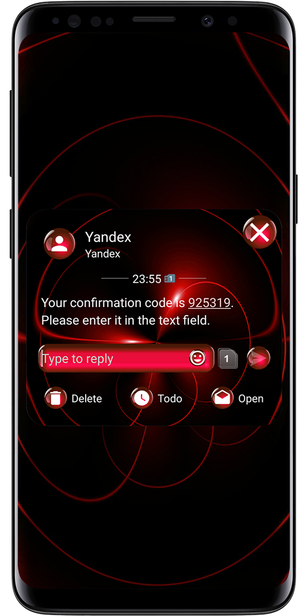 SMS Theme Sphere Red - black APK para Android - Descargar