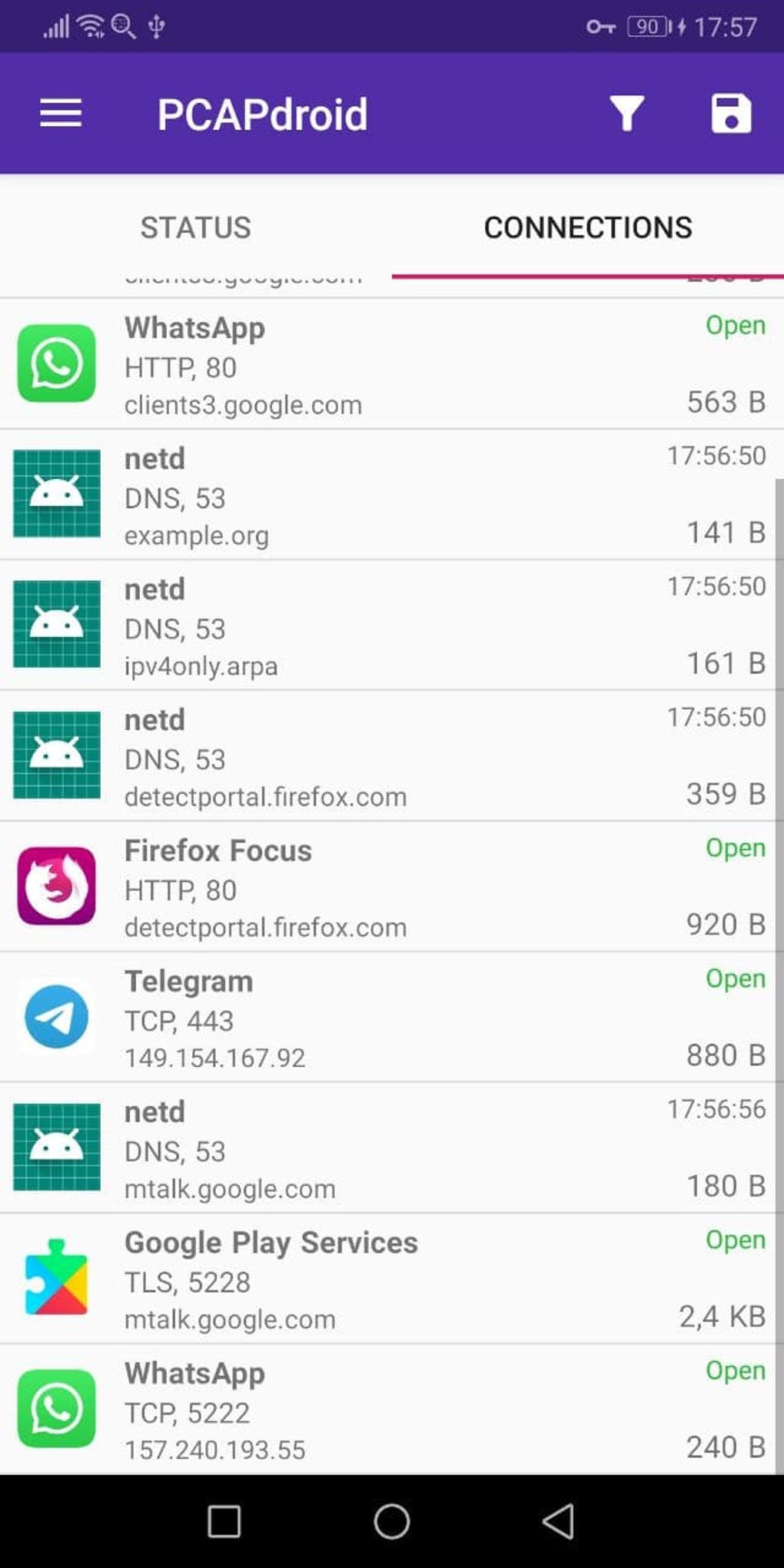 Android 용 PCAPdroid - network monitor APK - 다운로드
