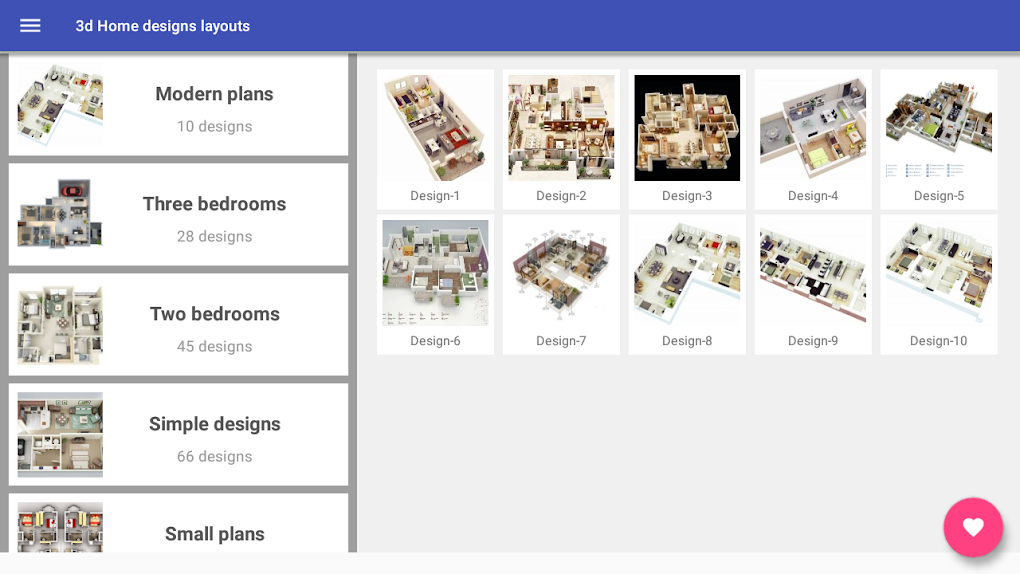 3d Home designs layouts for Android - Download