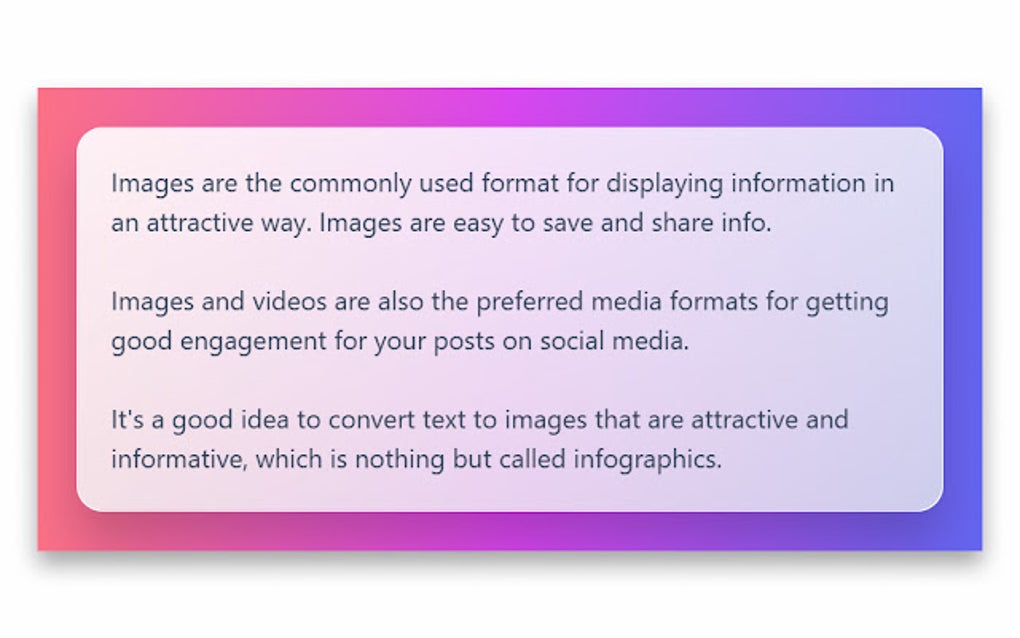 Text to image for Google Chrome - Extension Download
