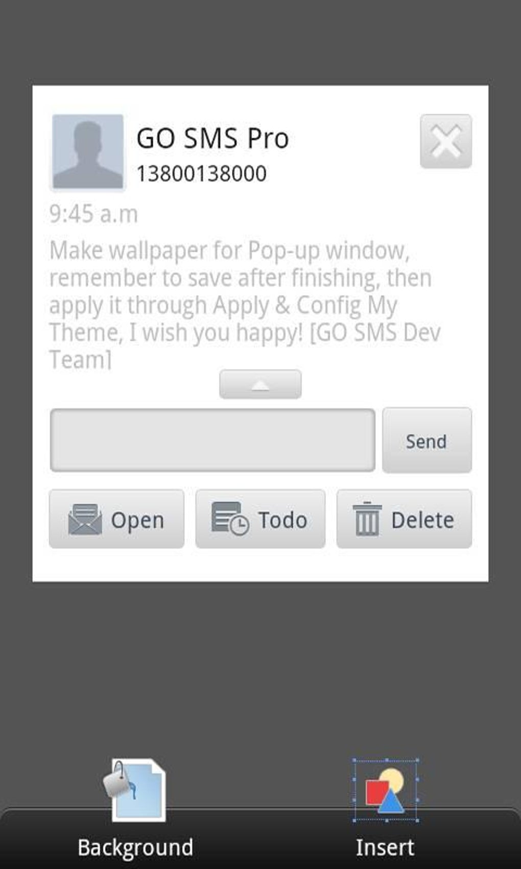 GO SMS Theme Maker plug-in for Android - Download