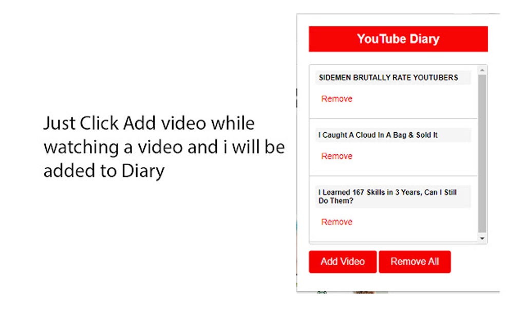 YouTube Diary per Google Chrome - Estensione Download