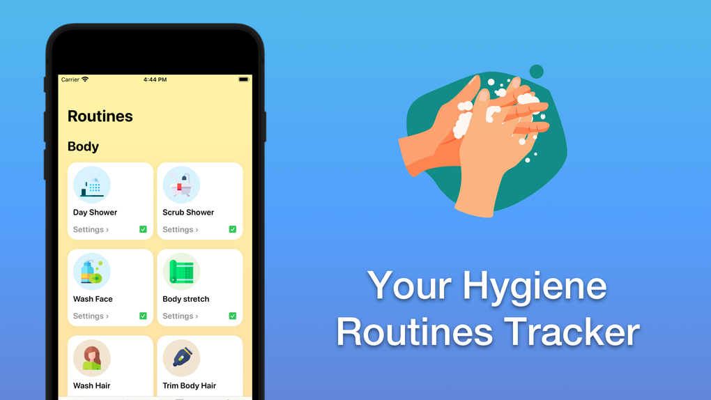 Hygiene - Routines Tracker para iPhone - Descargar