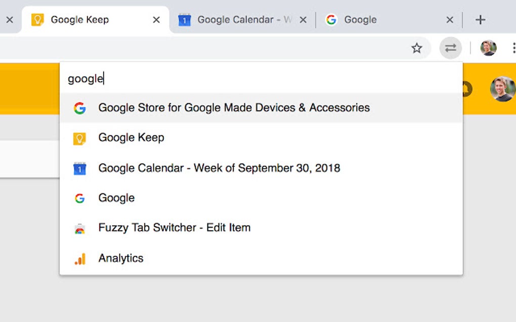 Fuzzy Tab Finder for Google Chrome - Extension Download