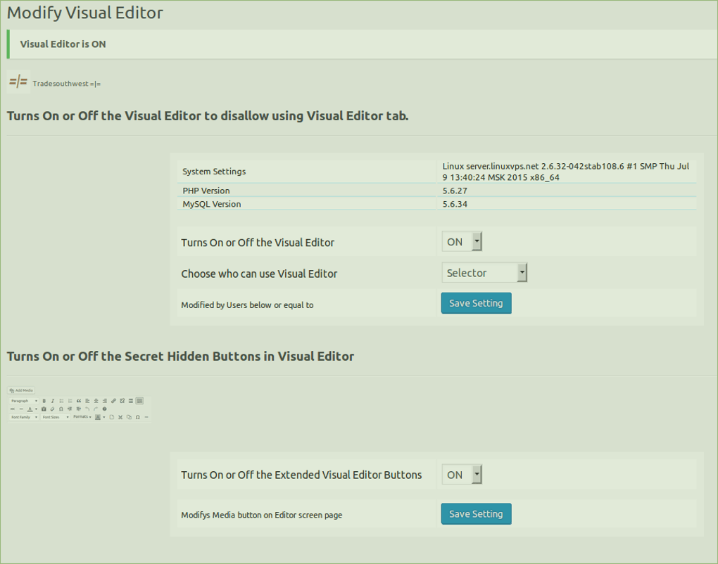 Modify Visual Editor para WordPress - Descargar