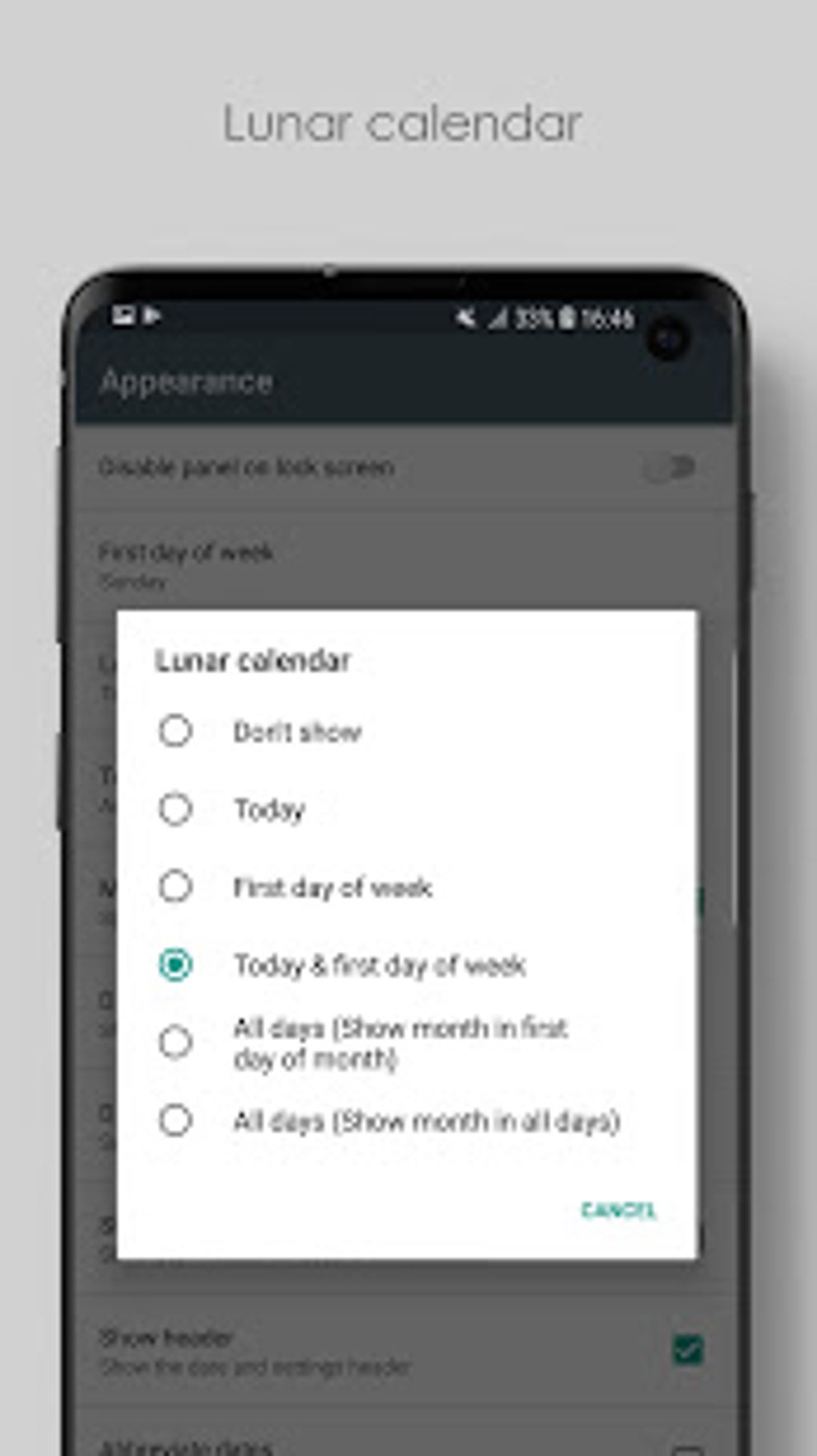 Calendar for Edge Panel para Android - Descargar