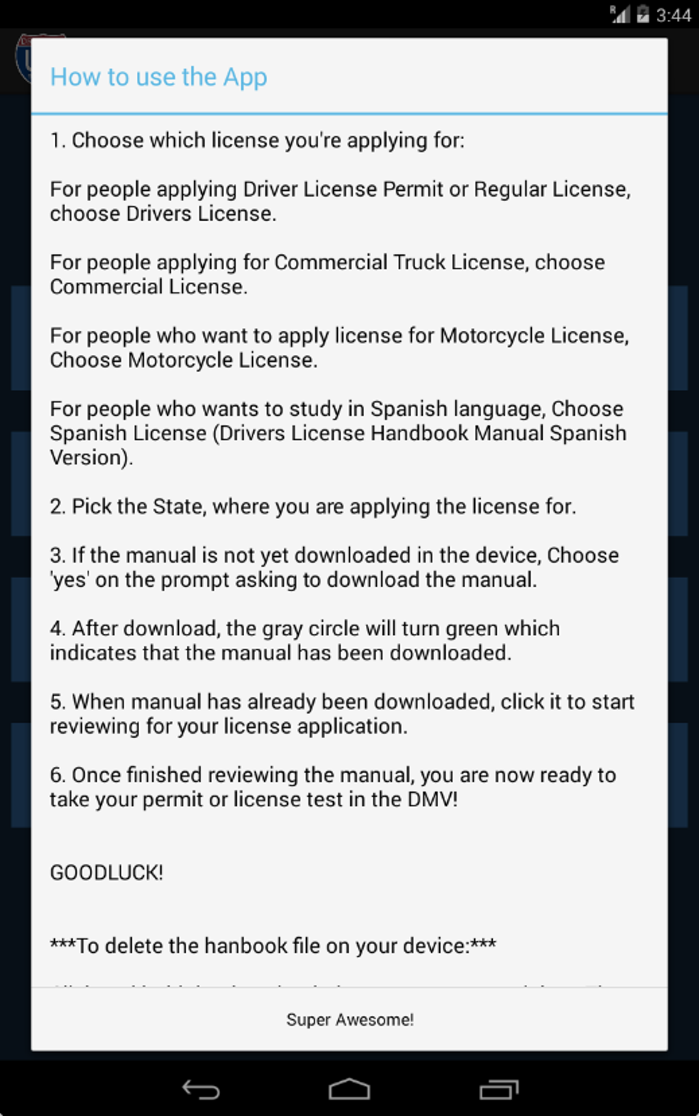 DMV Driver License Reviewer for Android - Download