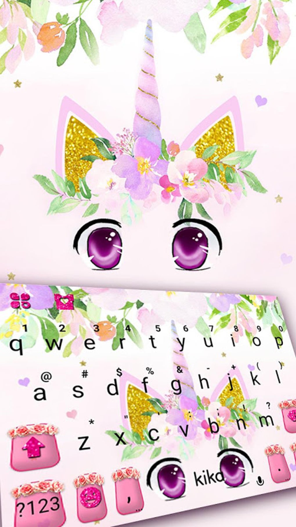 Cute Unicorn Girly Keyboard Theme APK para Android - Descargar