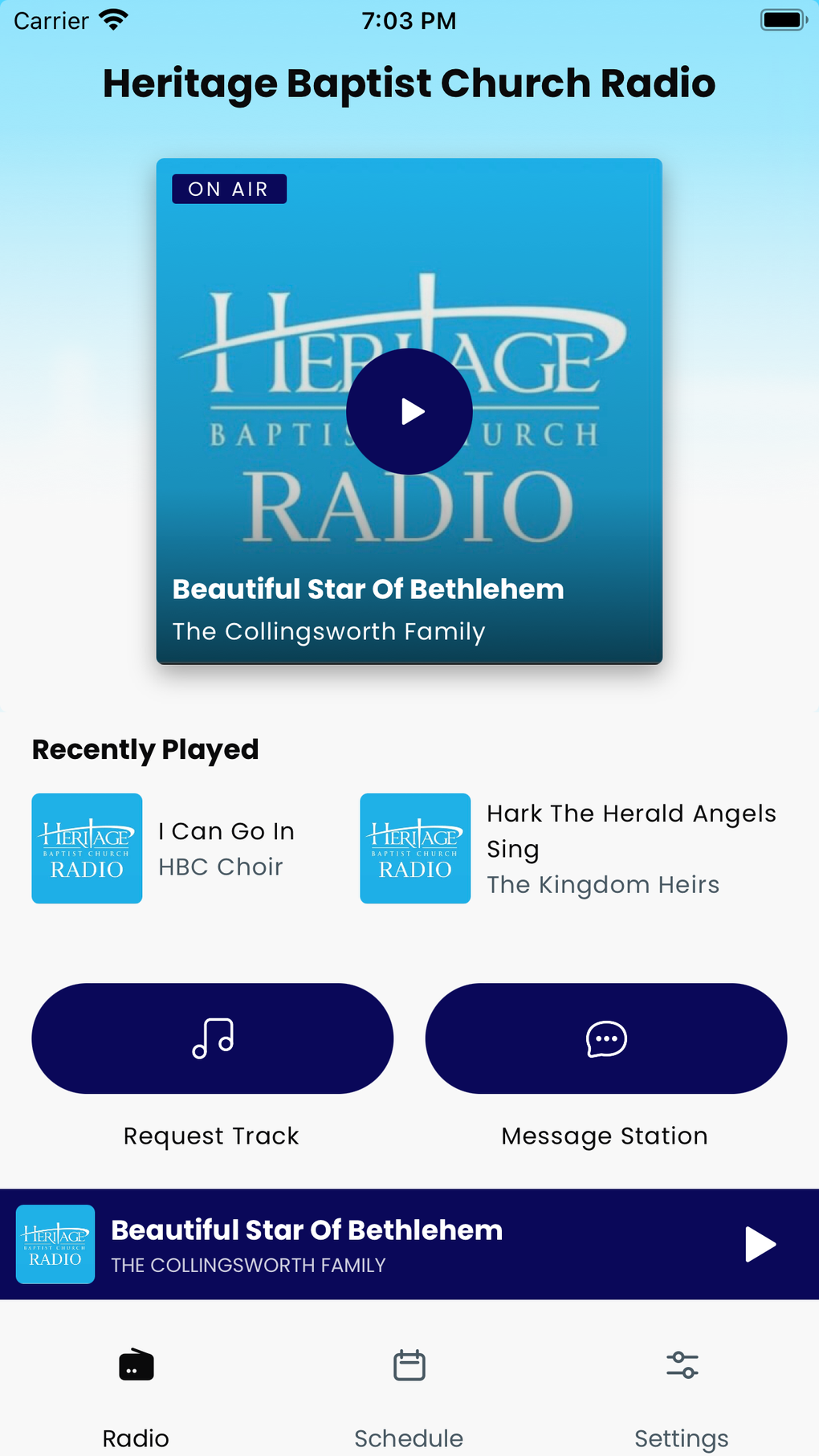 Heritage Baptist Church Radio para iPhone - Descargar