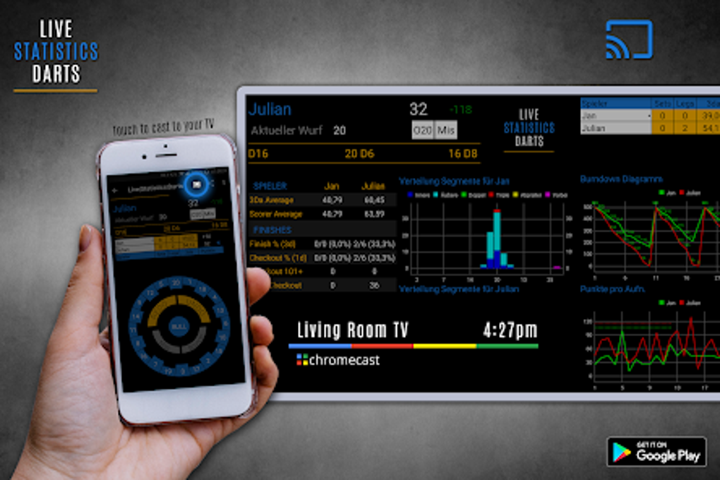 Live Statistics Darts: Scorebo per Android - Download