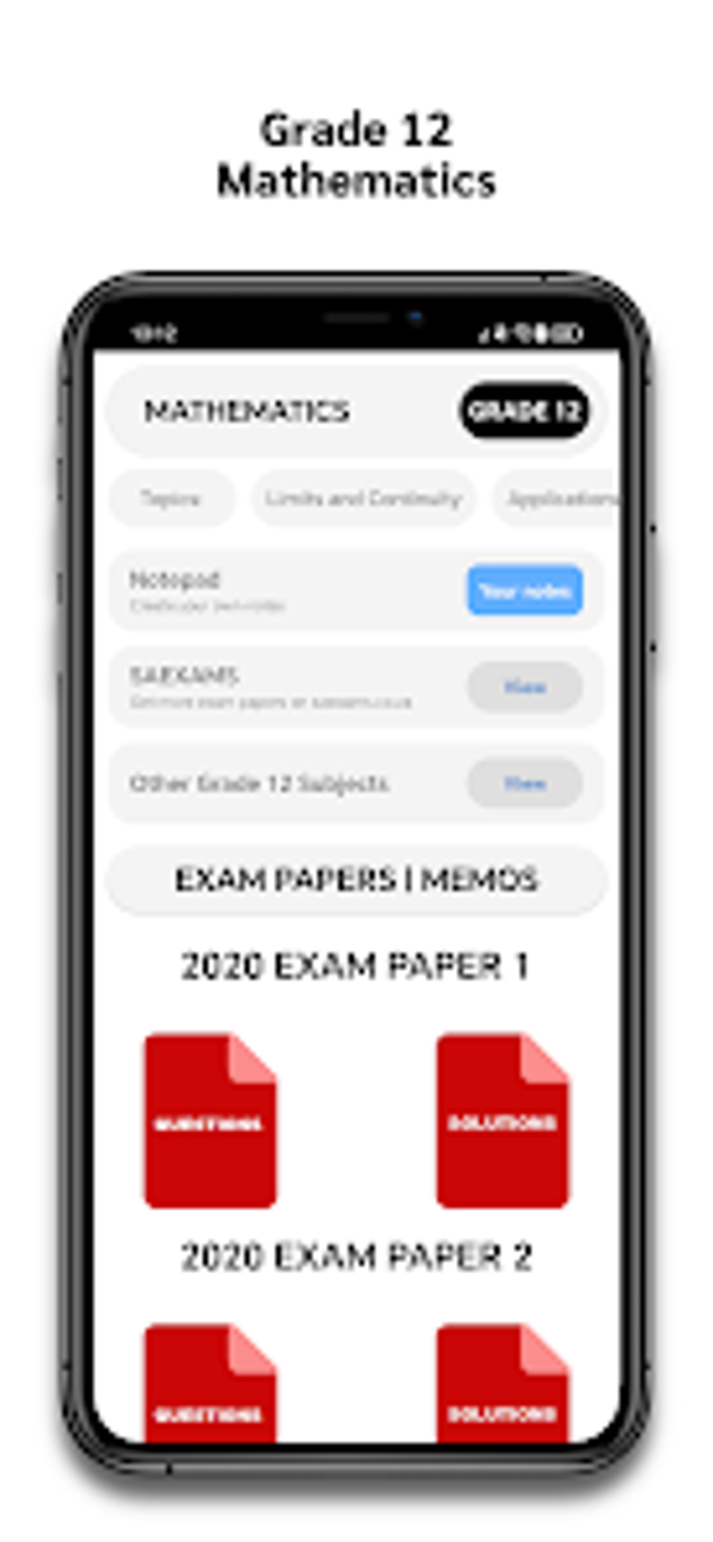 Grade 12 Mathematics para Android - Descargar
