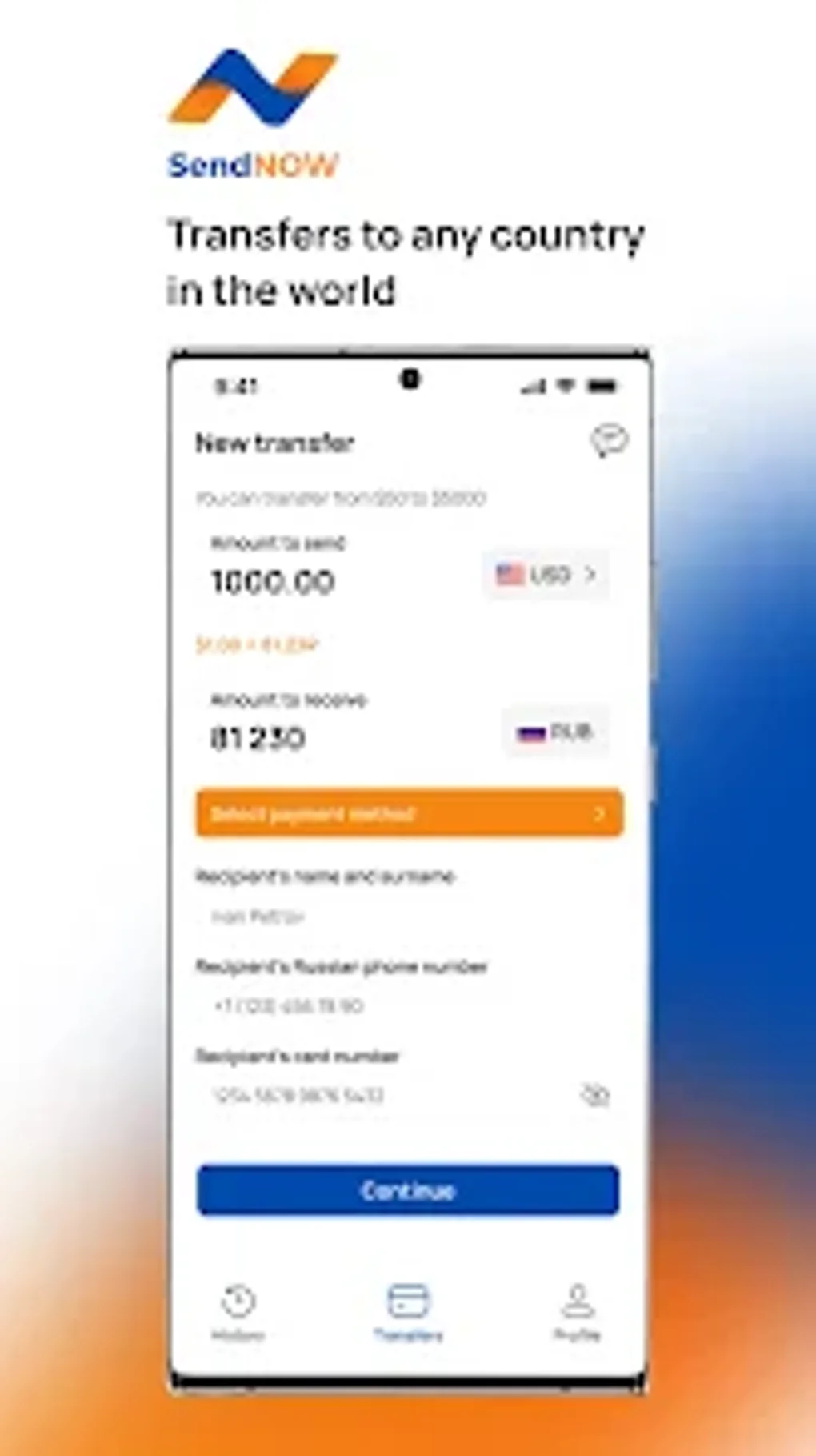 Android 용 SendNOW send money online - 다운로드 Android 용 SendNOW send money online - 다운로드