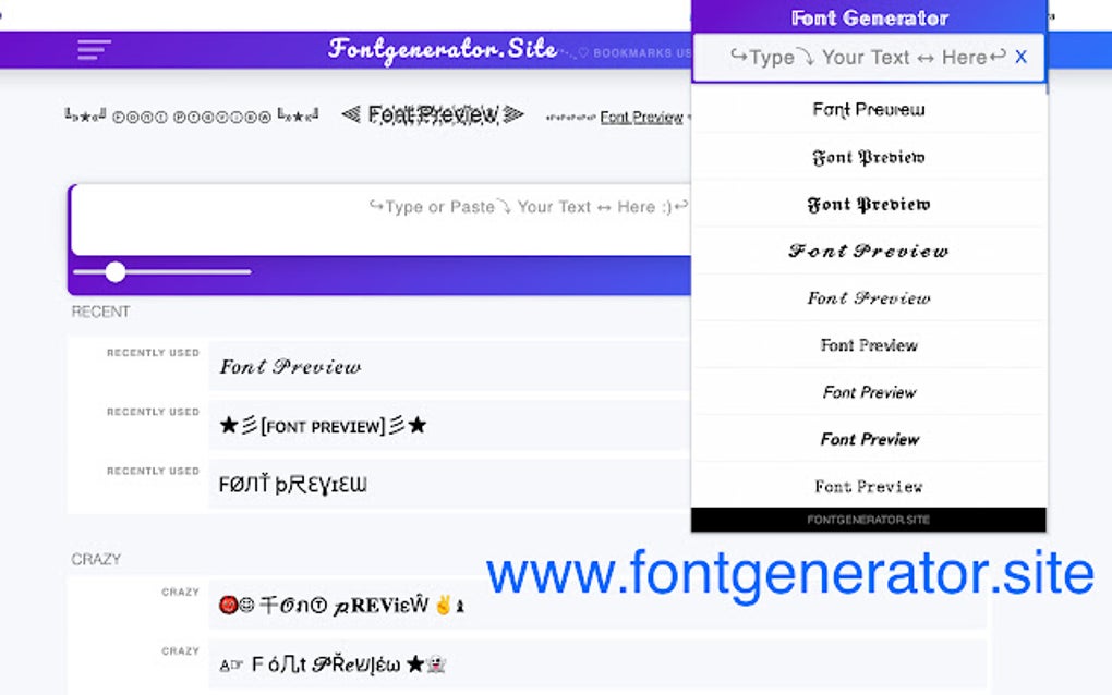 Font Generator para Google Chrome - Extensão Download