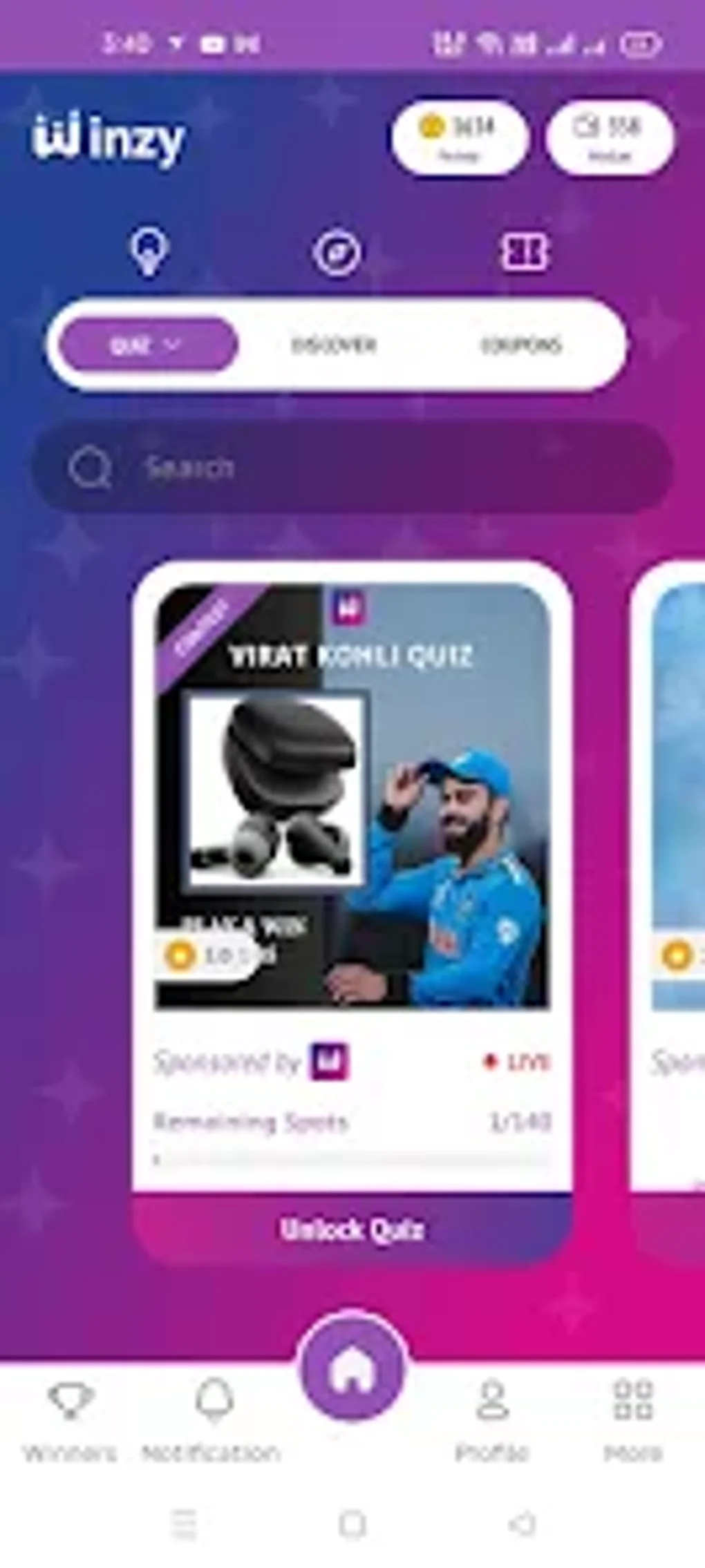 Winzy - Quiz Trivia Game per Android - Download