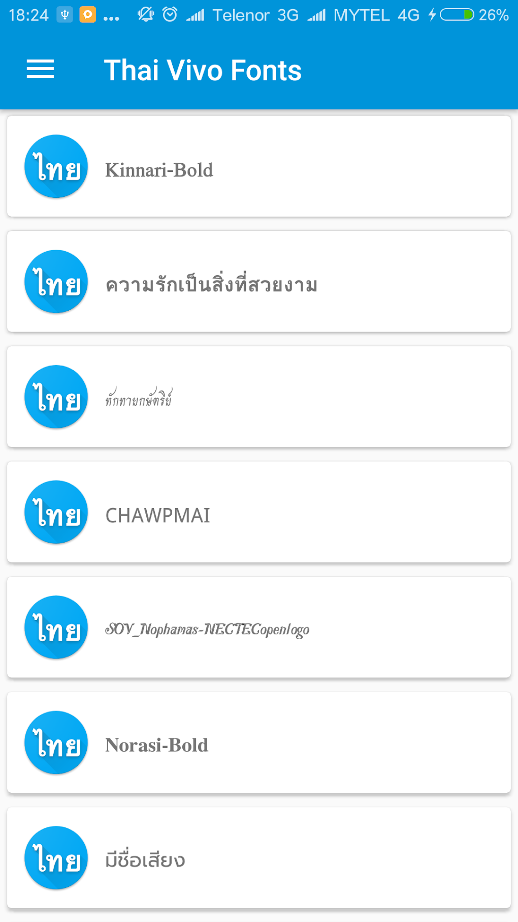 Thai Font Style For Vivo for Android - Download