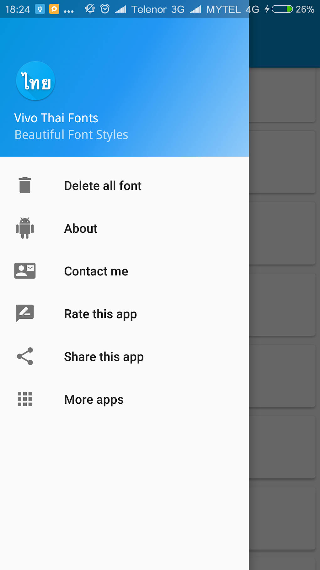 Thai Font Style For Vivo for Android - Download