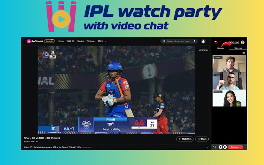 IPL watch party with video chat para Google Chrome - Extensión Descargar
