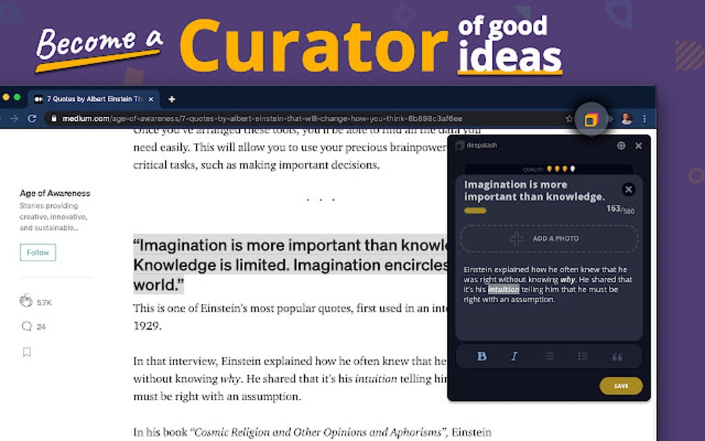 Deepstash - Stash Ideas for Google Chrome - Extension Download