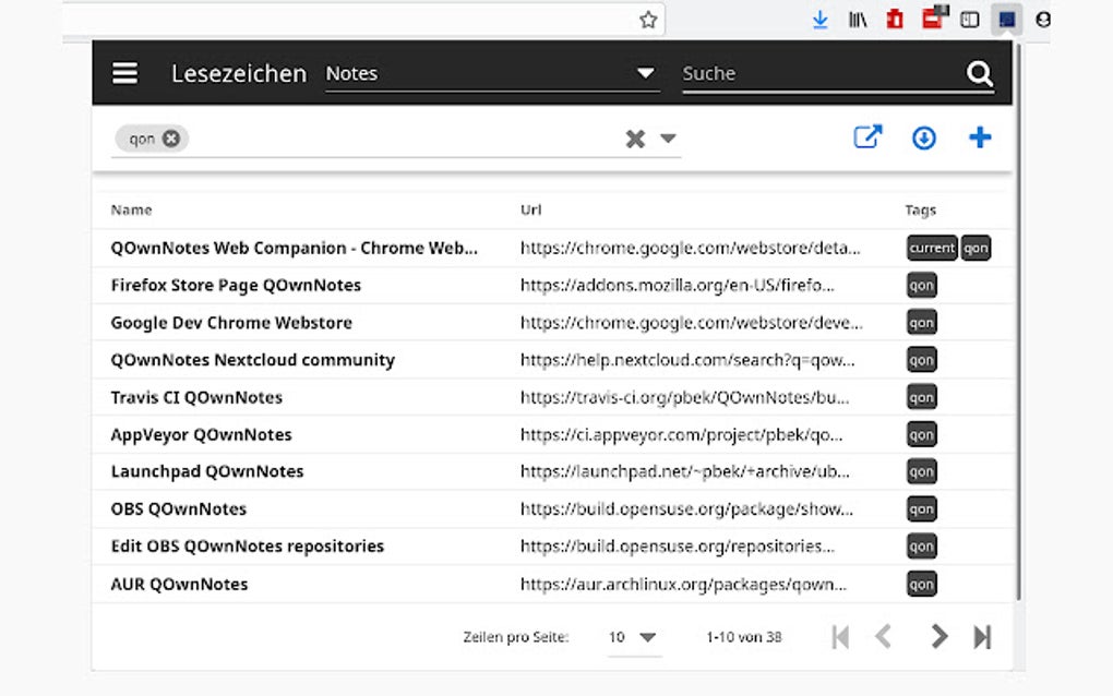 QOwnNotes Web Companion for Google Chrome - Extension Download