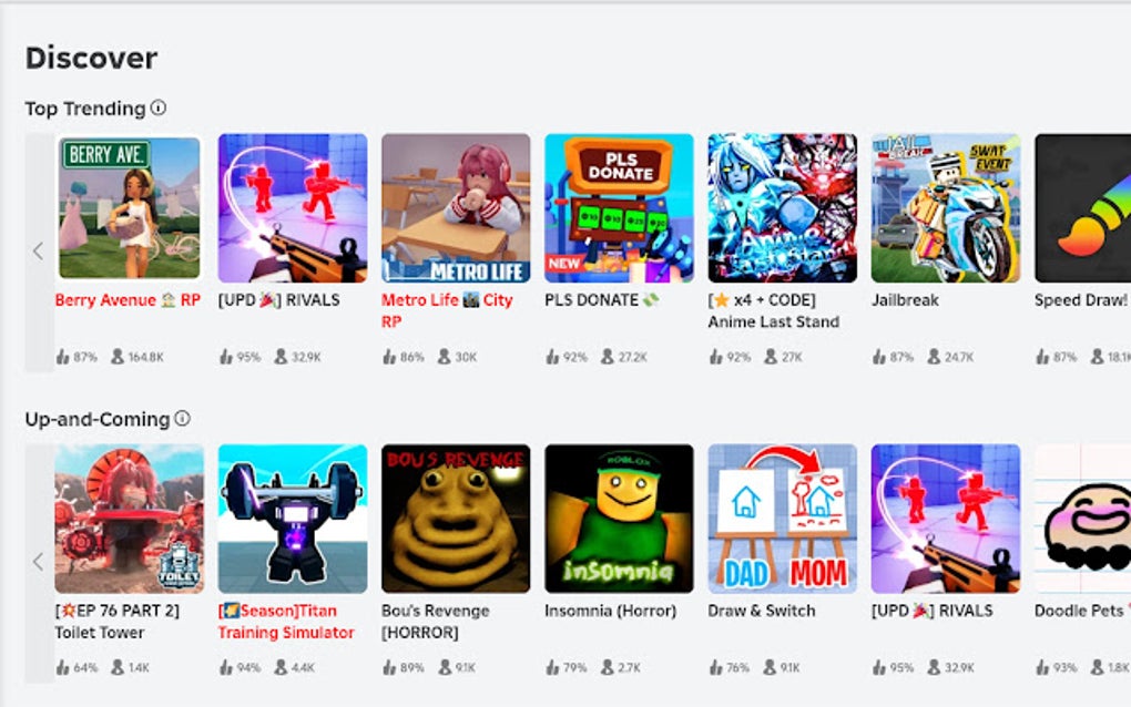 Roblox See Liked Games for Google Chrome - Extension Download