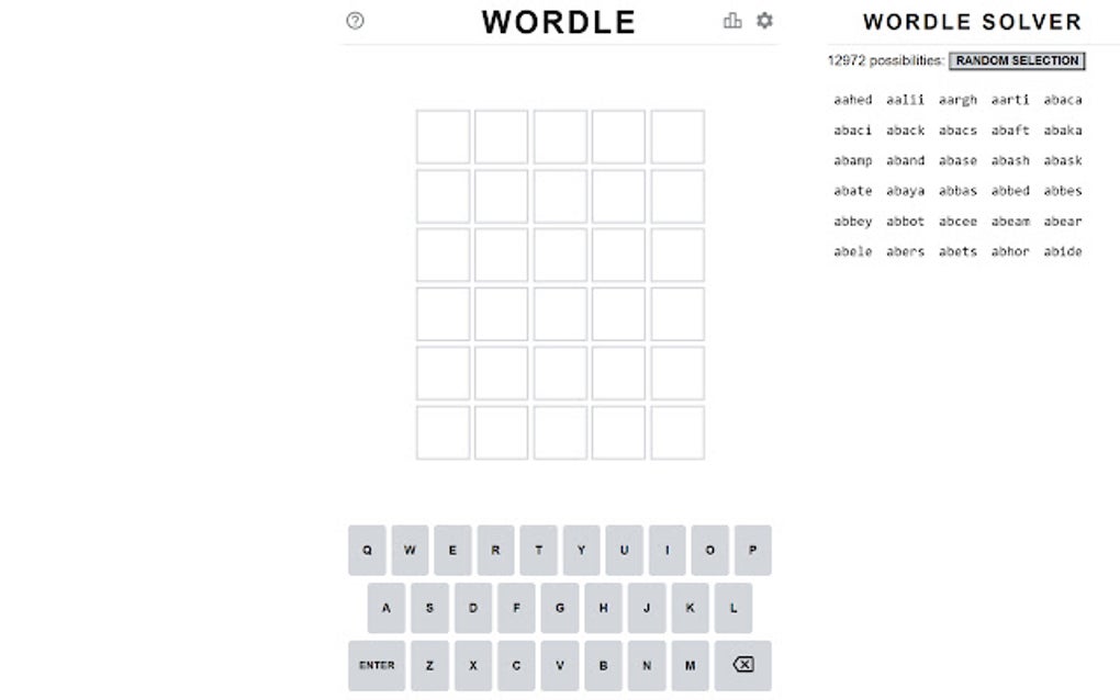 Wordle Solver for Google Chrome - Extension Download