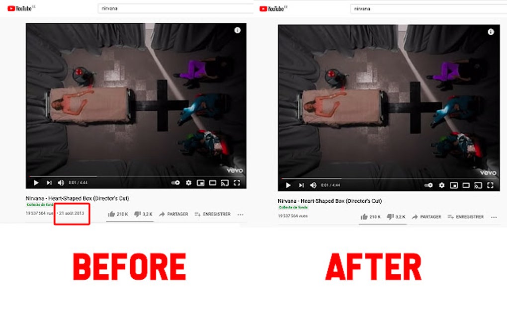 Youtube date hider Google Chrome 용 - 확장 프로그램 다운로드