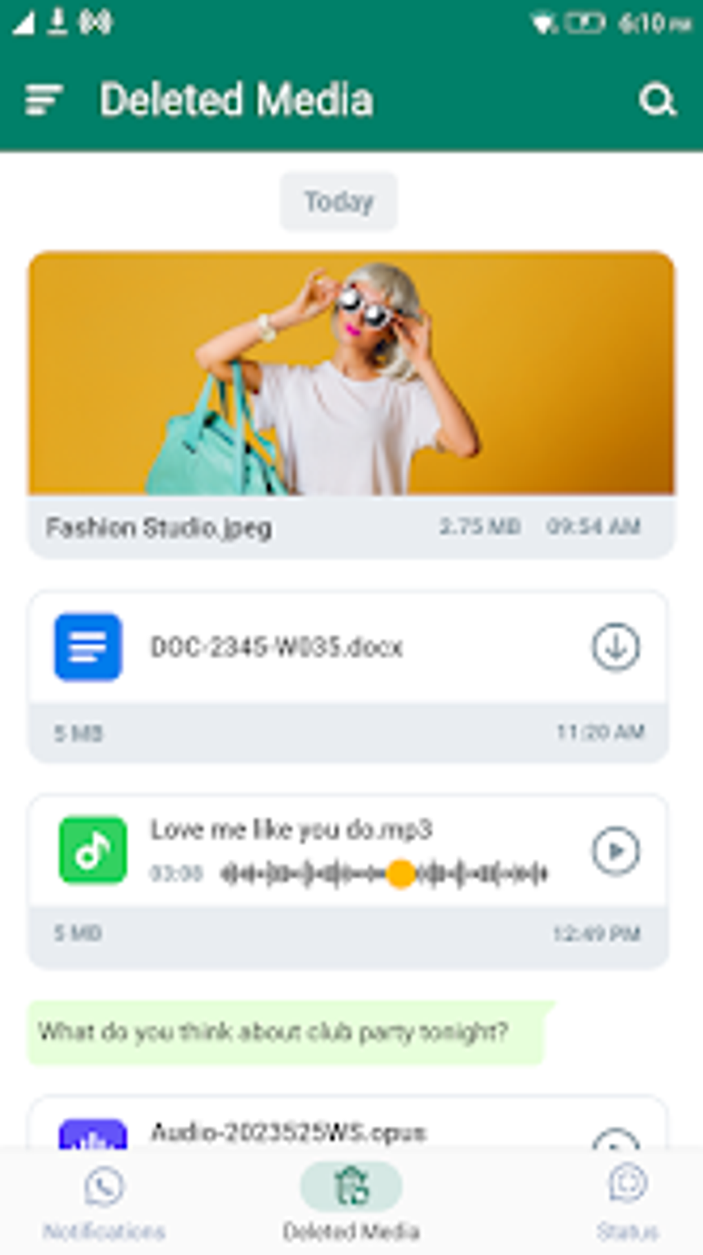 Recover Deleted Messages für Android - Download Recover Deleted Messages für Android - Download