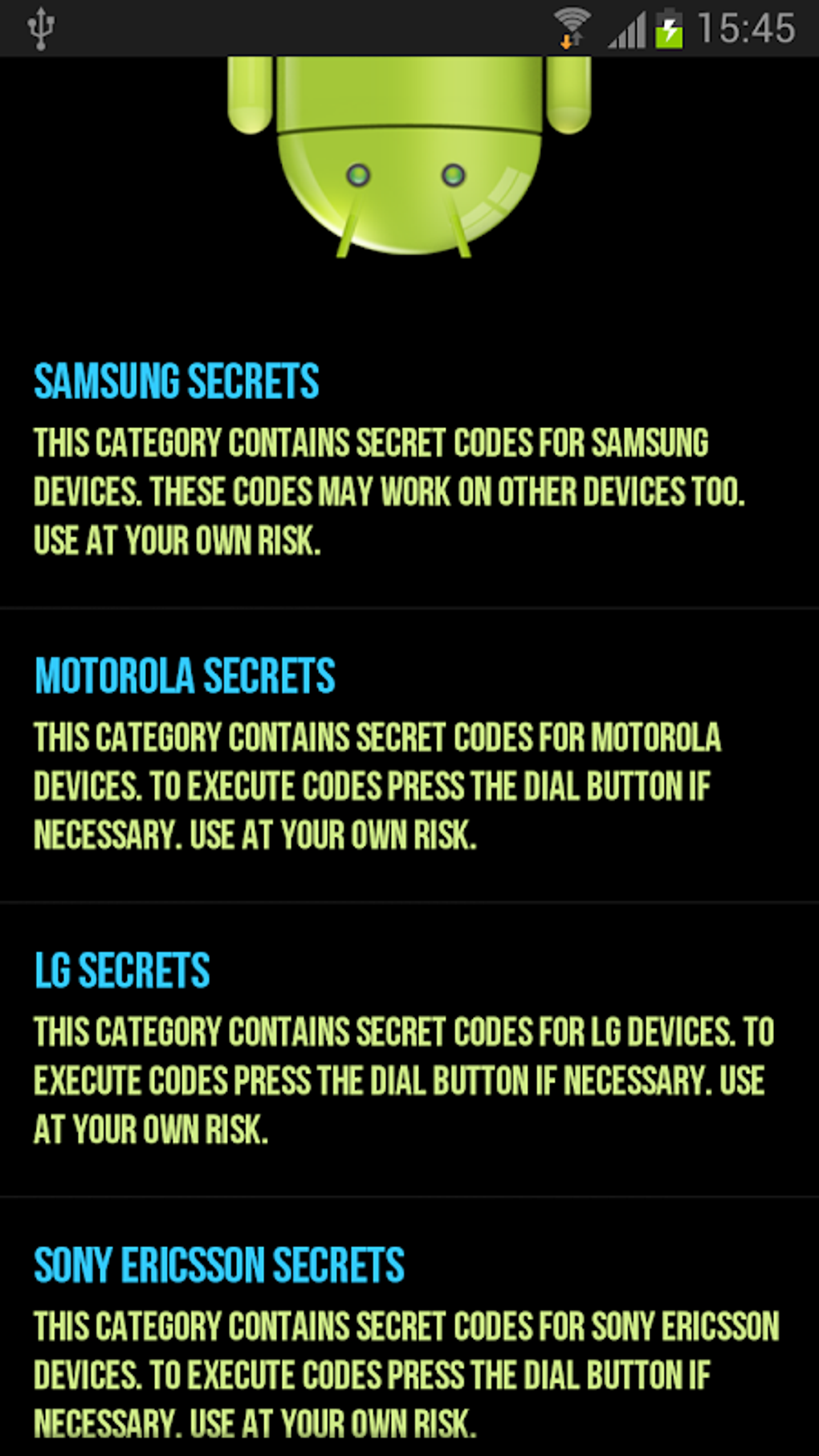 Secret Codes for Android APK สำหรับ Android - ดาวน์โหลด