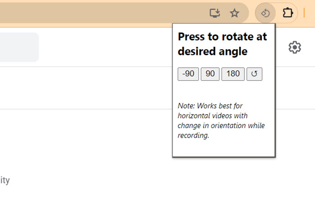 Video rotator pour Google Chrome - Extension Télécharger