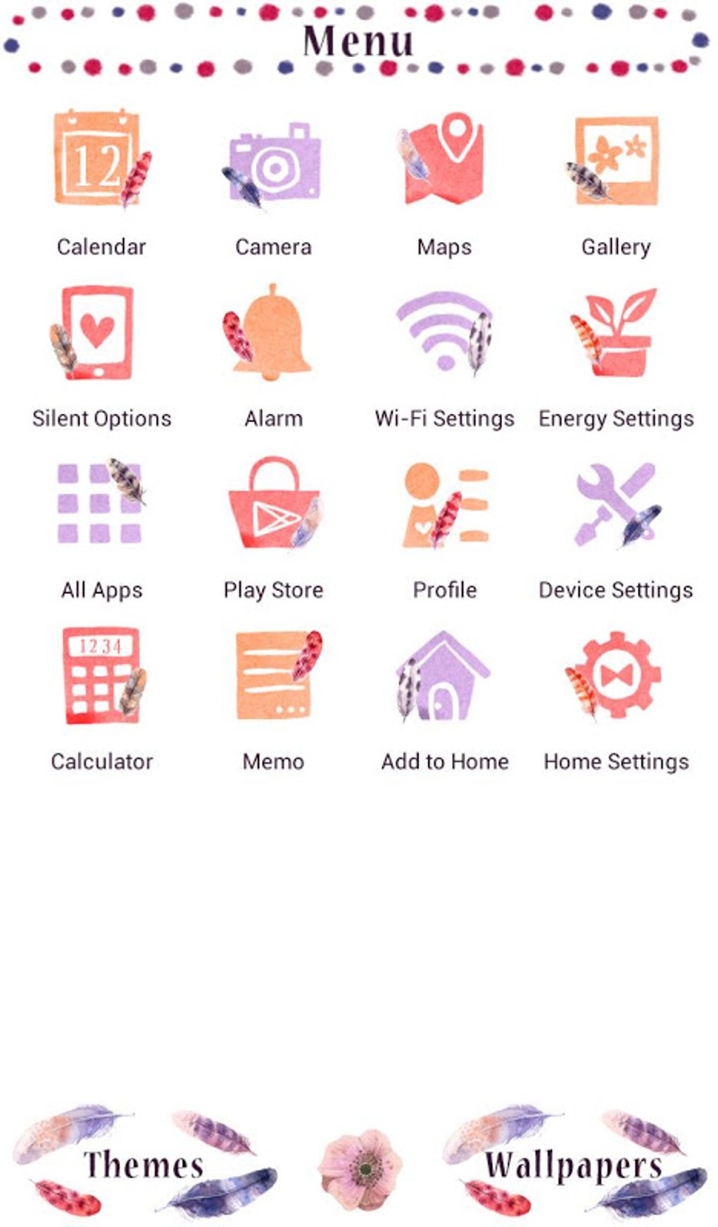 Stylish Wallpaper Feather Heart Theme APK for Android - Download