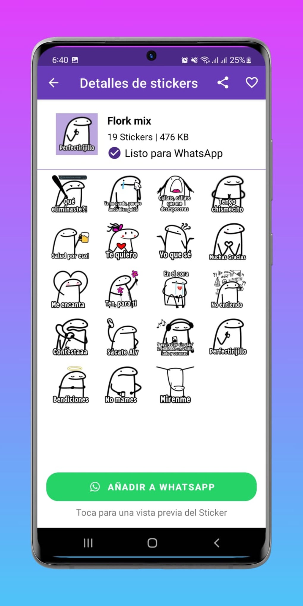 Stickers de Flork Wastickerapp para Android - Descargar