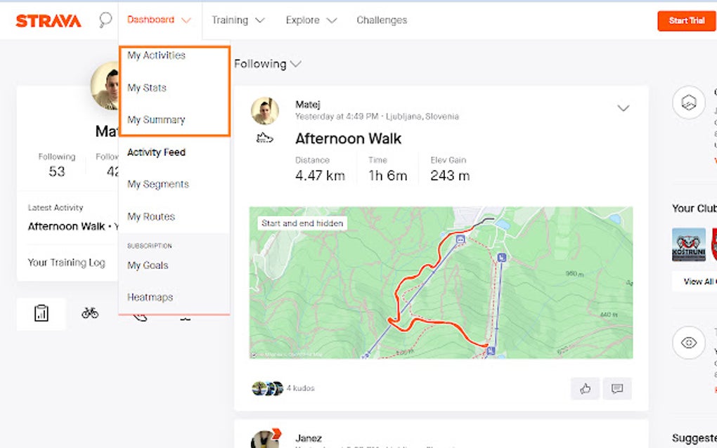 MyWorkoutCompanion for Strava para Google Chrome - Extensión Descargar