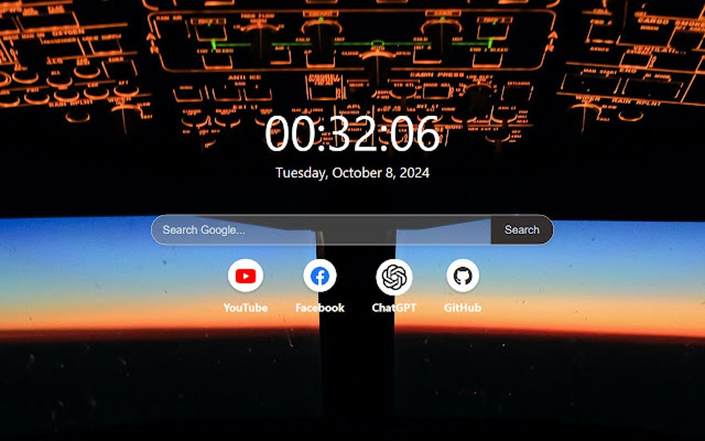Pilot's Perspective Background for Google Chrome - Extension Download