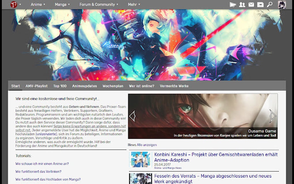 Proxer Modern Grey para Google Chrome - Extensión Descargar