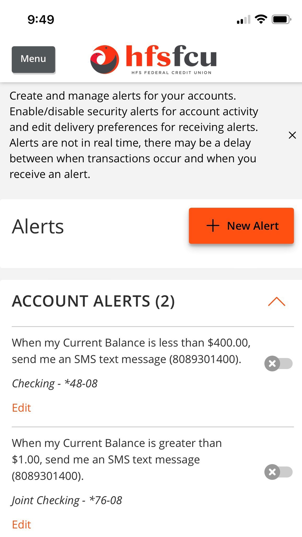 HFS Federal Credit Union for iPhone - Download
