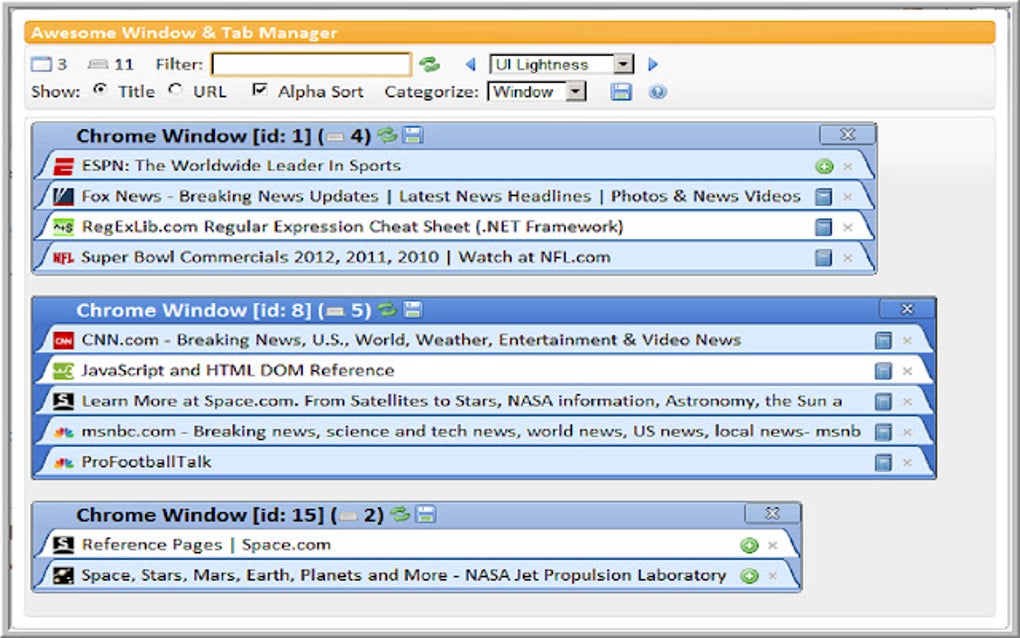 Awesome Window & Tab Manager para Google Chrome - Extensión Descargar
