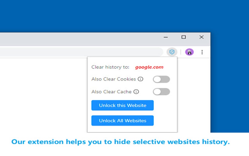 Hide Me: Automatically Cleans History สำหรับ Google Chrome - ส่วนขยาย ...