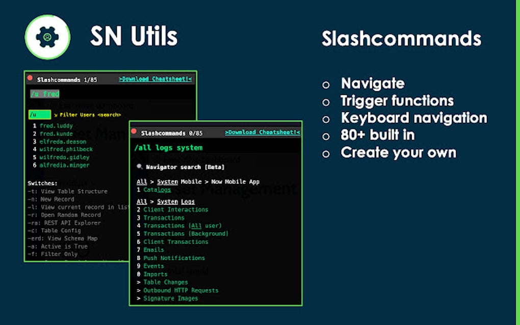 SN Utils - Tools for ServiceNow for Google Chrome - Extension Download