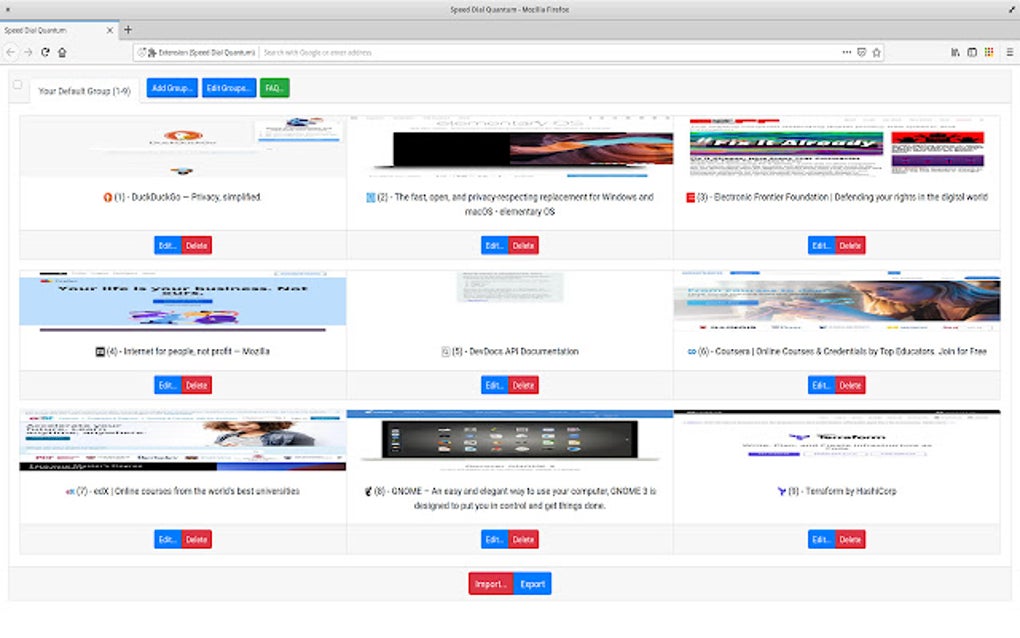 Speed Dial Quantum for Google Chrome - Extension Download