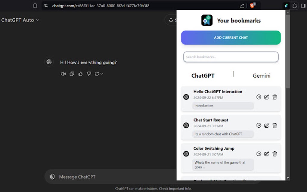 AI Chat Bookmarks for Google Chrome - Extension Download