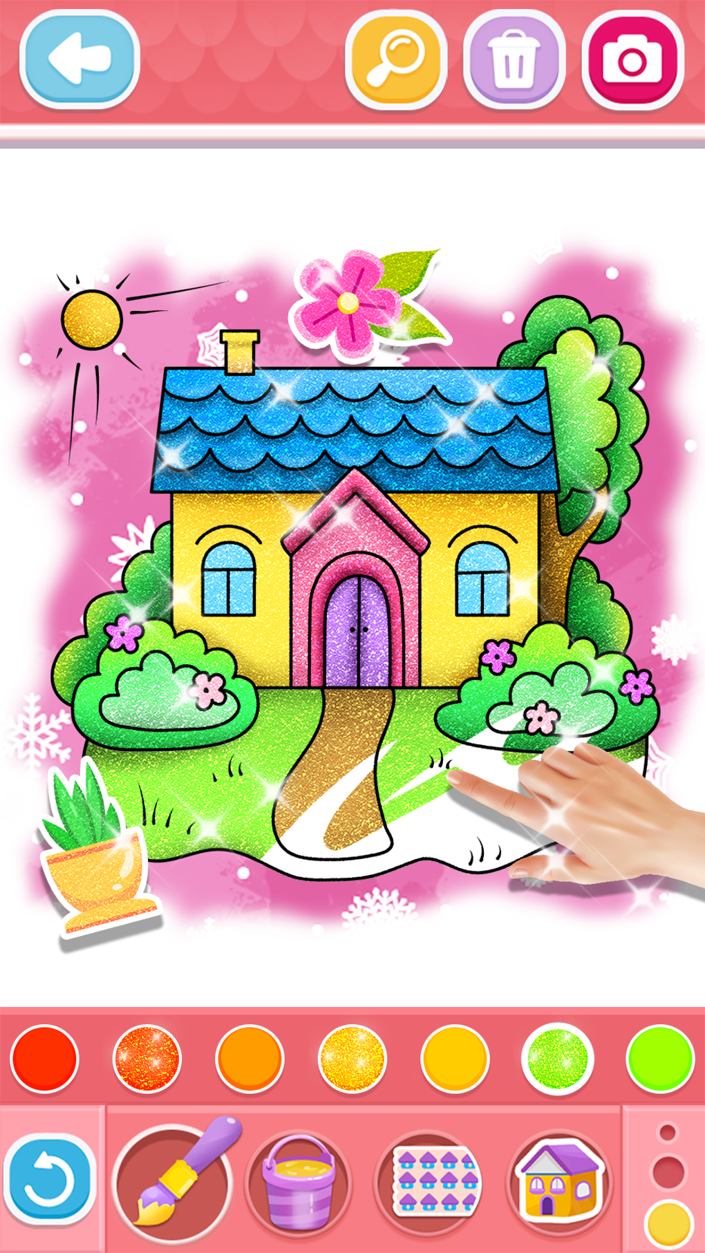 Glitter House coloring and drawing for Kids для Android — Скачать