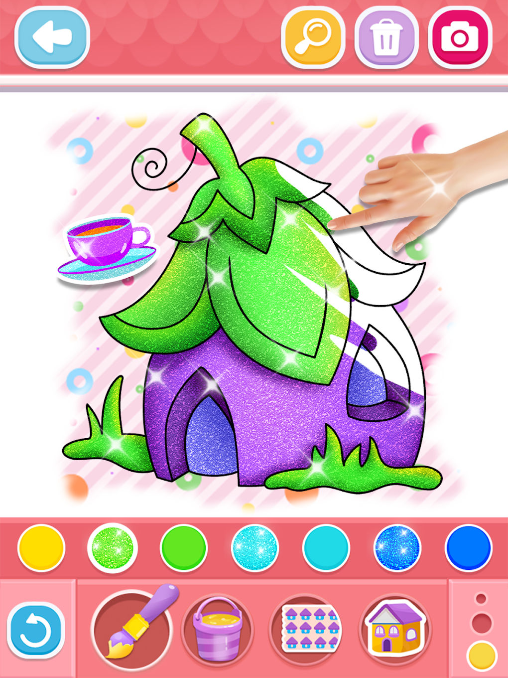 how to draw glitter house